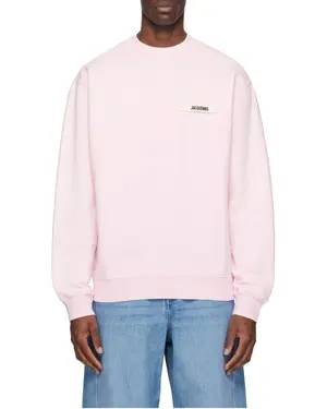 Jacquemus Logo Patch Crewneck Sweatshirt - Pink