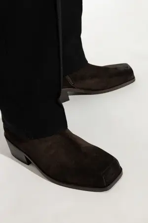 Marsèll Square-toed Zip-up Suede Ankle Boots