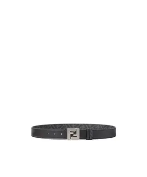 Fendi Ff Squared Reversible Belt - Black