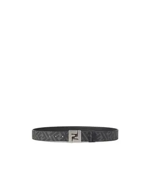 Fendi Ff Squared Reversible Belt - Black