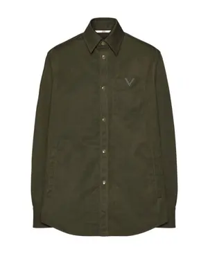Valentino Garavani Logo Plaque Long-sleeved Shirt