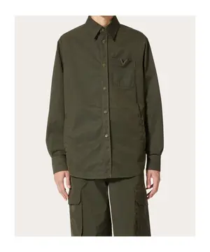 Valentino Garavani Logo Plaque Long-sleeved Shirt