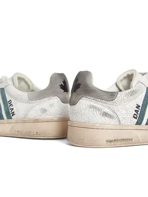 Dsquared2 Vintage Low-top Sneakers With Side Stripe - White/blue