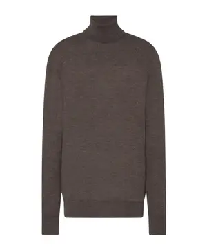THE ROW Lizzy High Neck Sweater - Brown