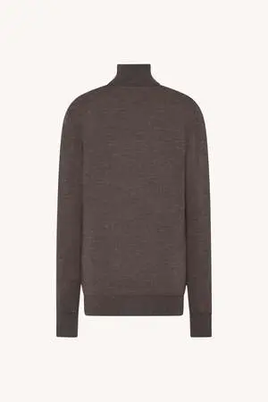 THE ROW Lizzy High Neck Sweater - Brown