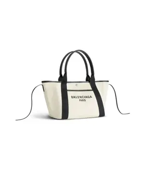 Balenciaga Biarritz Medium Tote Bag - Beige/black