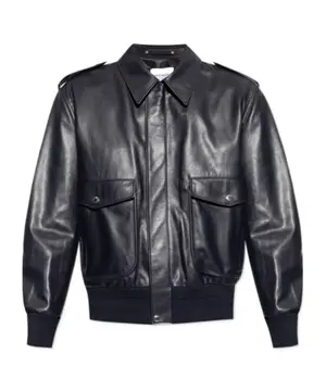 Givenchy Aviator Leather Jacket - Black