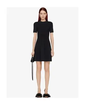 Givenchy 4g Jacquard Flared Mini Dress - Black