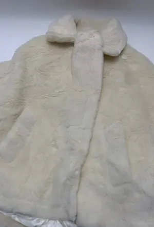 Max Mara Faux Fur Short Sleeved Coat