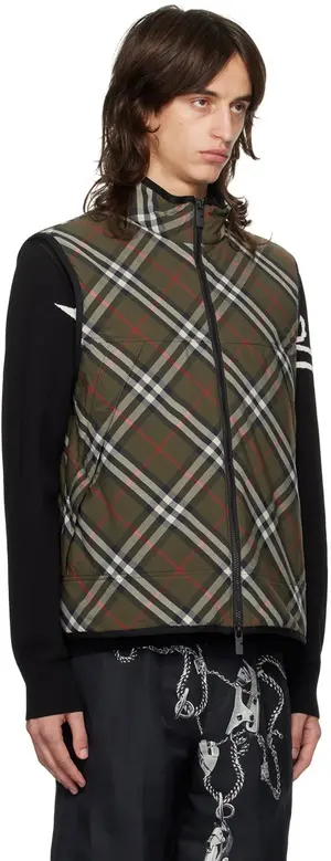 Burberry Checked Zip-up Padded Gilet - Loch