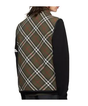 Burberry Checked Zip-up Padded Gilet - Loch