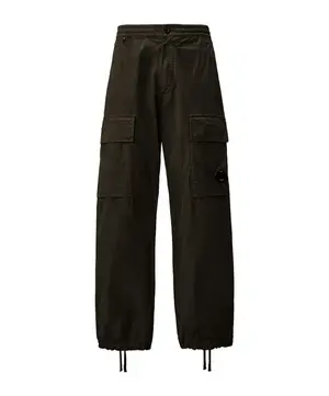 C.P. COMPANY Multi-pocket Cargo Pants With Lens Detail - Shadow-gray