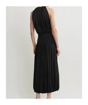 TOTEME Sleeveless Gathered Midi Dress - Black