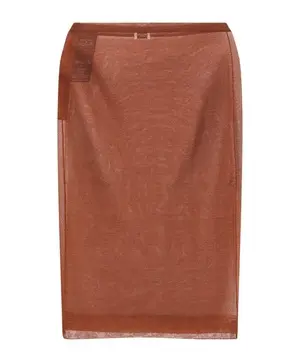 Saint Laurent Wide Hem Pencil Skirt