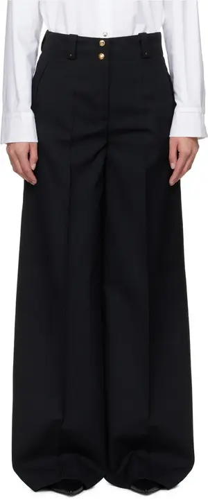 Moncler Pleat-detailed Wide-leg Trousers