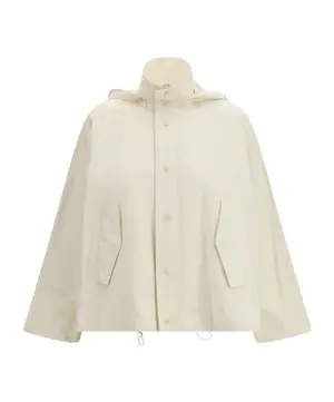 Fabiana Filippi Hooded A-line Waterproof Coat - Nude