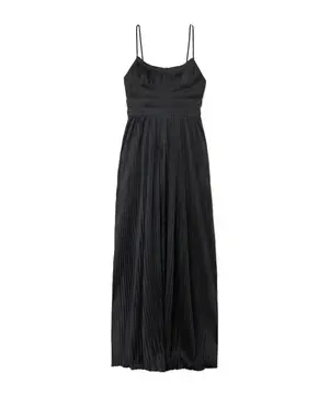 Ulla Johnson Reine Plissé Satin Gown - Black