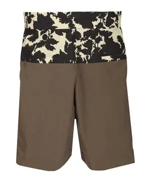 Dries Van Noten Pablo Floral Paneled Shorts