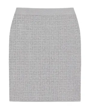 Givenchy Jacquard Knit Mini Skirt - Silver