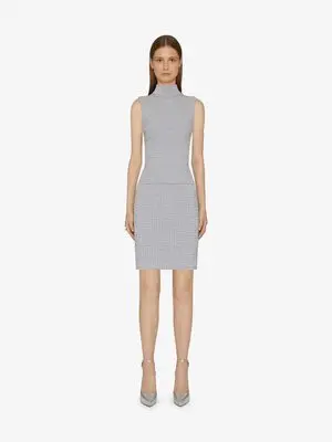 Givenchy Jacquard Knit Mini Skirt - Silver