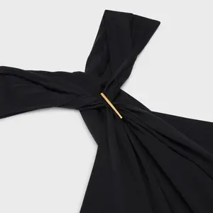 Celine Draped Barrette Dress In Silk Cady