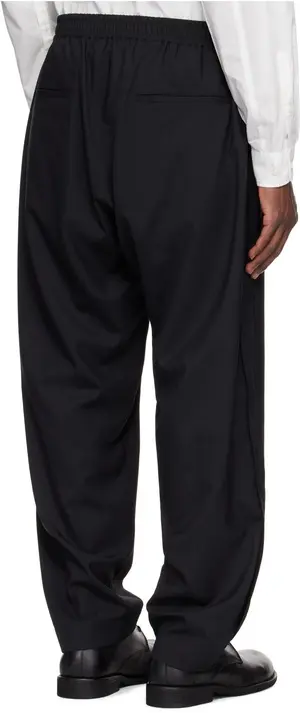 Undercover Wide-leg Elasticated Waist Trousers With Jacquard Patch