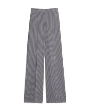 Max Mara Pinstriped Belted Stretch Jersey Trousers