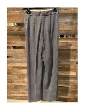 Max Mara Pinstriped Belted Stretch Jersey Trousers
