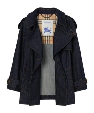 Burberry Fitzrovia Denim Trench Coat - Dark Indigo