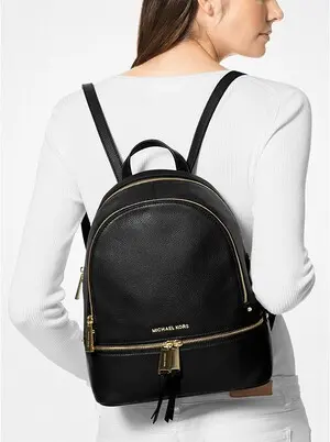 Michael Kors Rhea Zipped Medium Backpack - Black