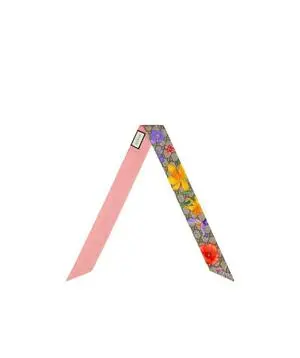 Gucci Gg Floral Printed Pointed Tip Scarf