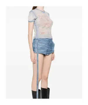 DIESEL® Sheer Printed T-shirt - Light Blue