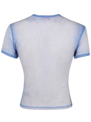 DIESEL® Sheer Printed T-shirt - Light Blue