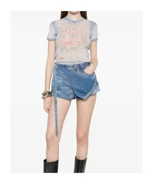 DIESEL® Sheer Printed T-shirt - Light Blue