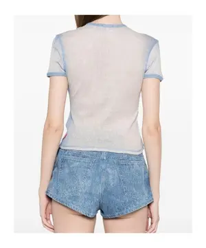 DIESEL® Sheer Printed T-shirt - Light Blue