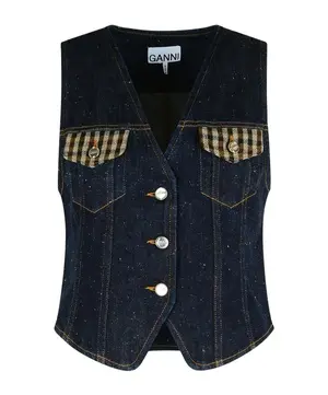 GANNI Neppy Denim Vest