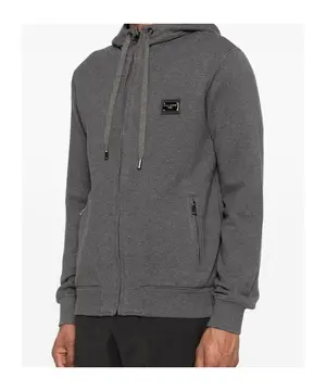 Dolce & Gabbana Logo-plaque Hoodie - Grey