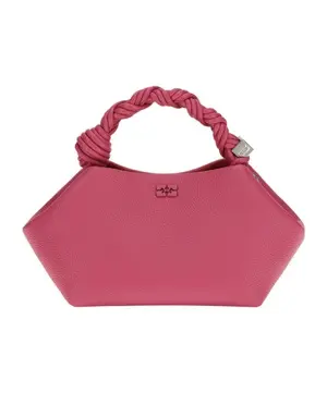 GANNI Small Bou Logo Detailed Shoulder Bag - Red