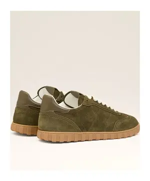 AMI Paris Suede Lace-up Sneakers - Bronze