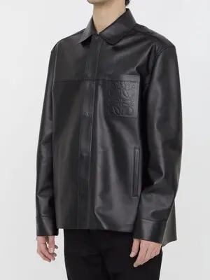 Loewe Long-sleeved Leather Shirt
