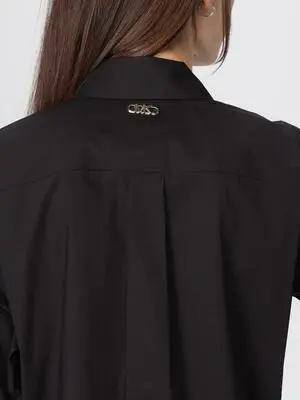 Michael Kors Stretch Poplin Shirt With Classic Collar - Black