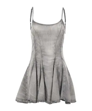 DIESEL® Denim Mini Dress - Grey