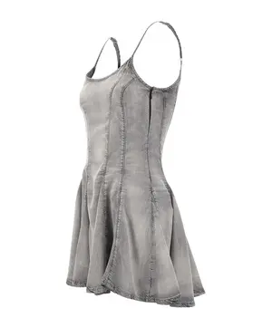 DIESEL® Denim Mini Dress - Grey