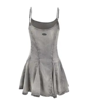 DIESEL® Denim Mini Dress - Grey