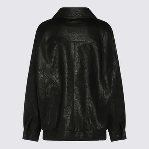 Dolce & Gabbana Single-breasted Oversized Leather Jacket