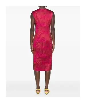 Dries Van Noten Sleeveless V-neck Dress With Front Slit