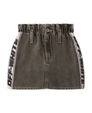 Off-White Logo-tape Denim Skirt