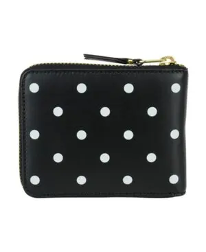 Comme Des Garçons Comme Des Garons Wallet Polka Dot Printed Zip-around Wallet - Black