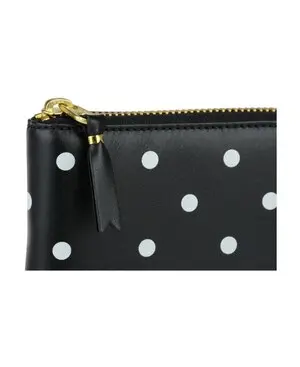 Comme Des Garçons Comme Des Garons Wallet Polka Dot Printed Zip-around Wallet - Black