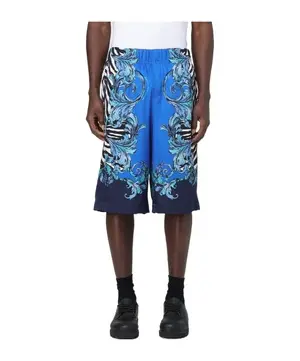 Versace Barocco-print Elastic Waist Shorts